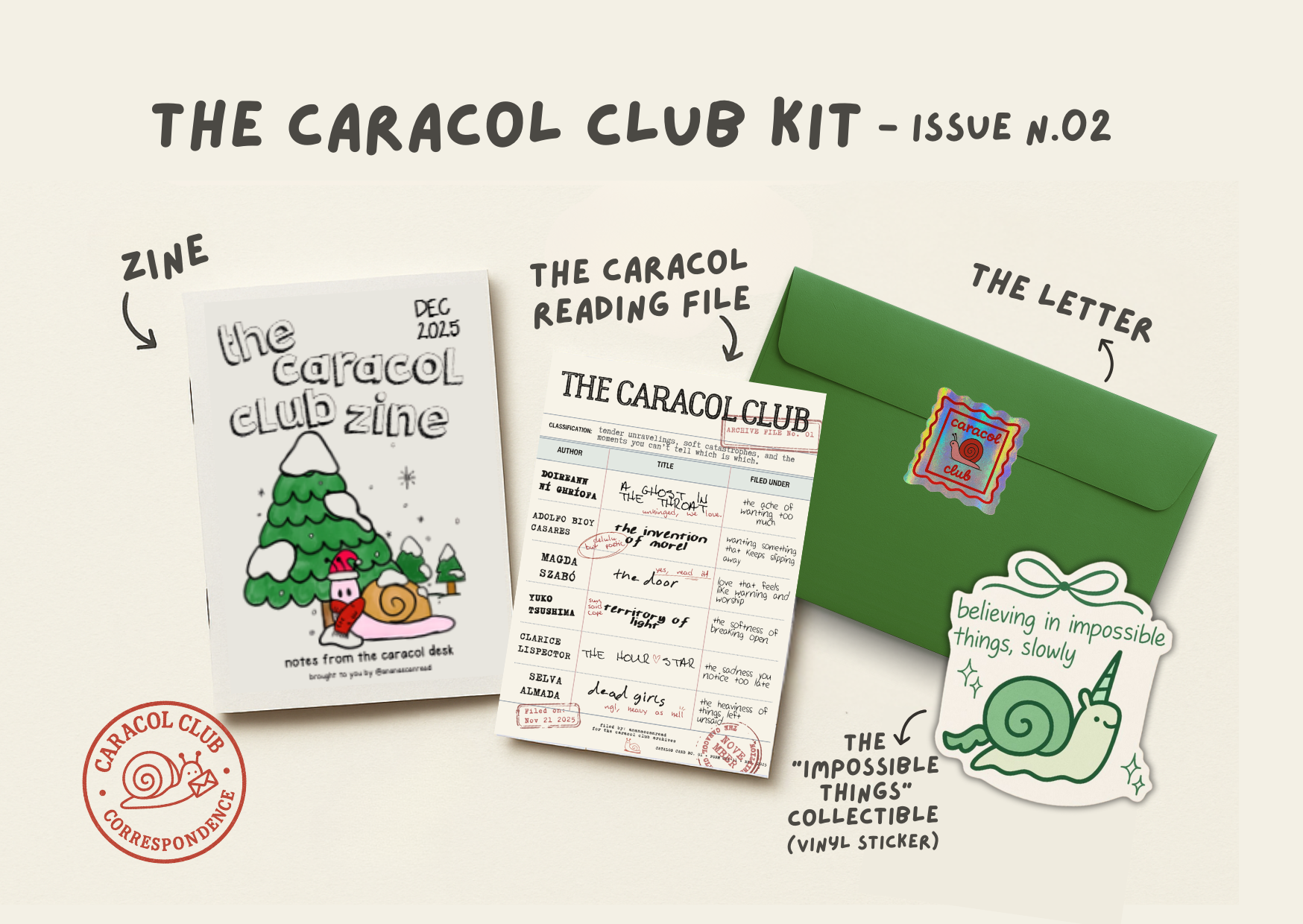 the caracol club - monthly snail mail club